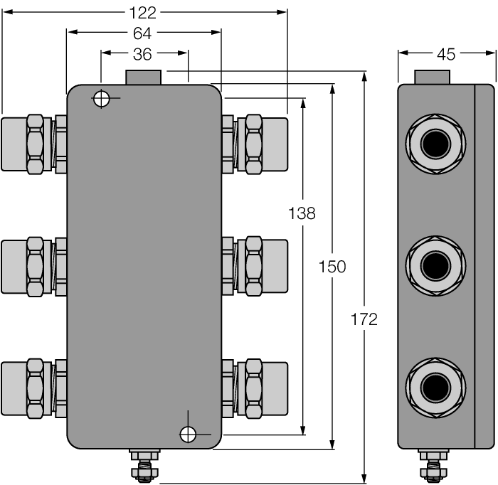 IP67 Junction Box, 4-Channel - FOUNDATION Fieldbus