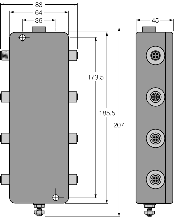 IP67 Junction Box, 6-Channel - FOUNDATION Fieldbus