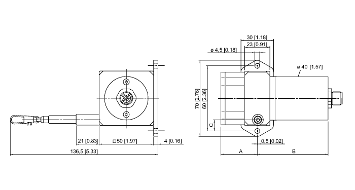 Draw Wire Encoder Assembly - Analog
